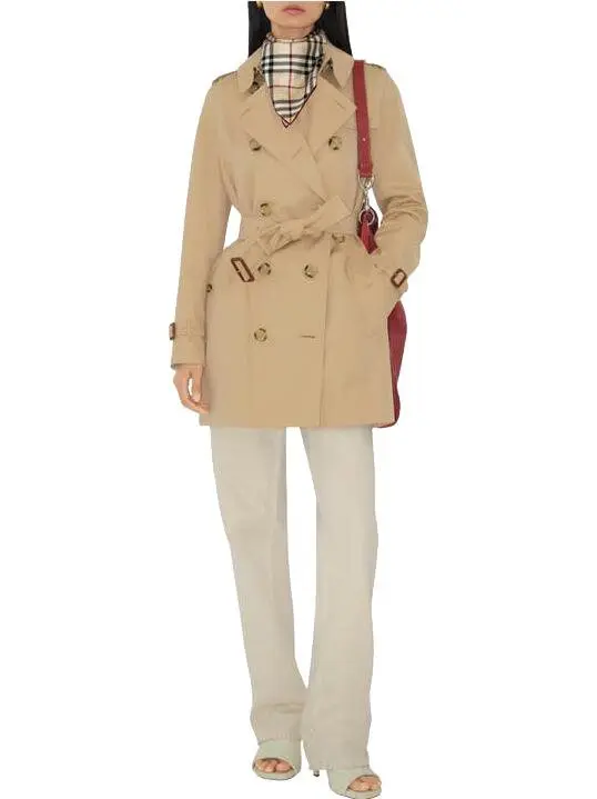 Burberry Short Kensington Heritage Trench Coat - Honey Beige