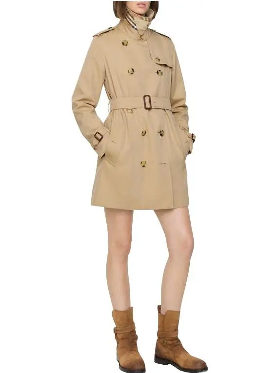 Burberry Short Kensington Heritage Trench Coat - Honey Beige