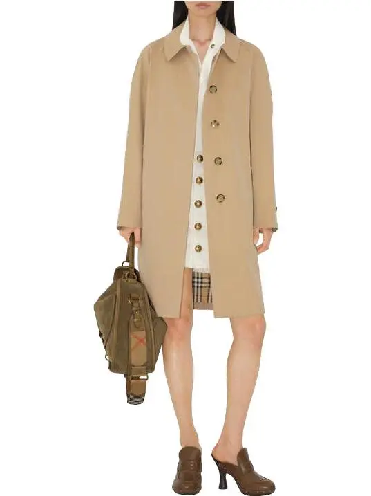 Burberry Mid-length Camden Heritage Car Coat - Honey Beige