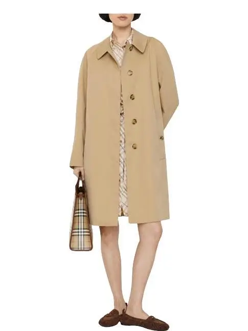 Burberry Mid-length Camden Heritage Car Coat - Honey Beige