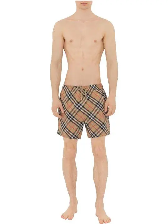 Burberry Check Swim Shorts - Sand