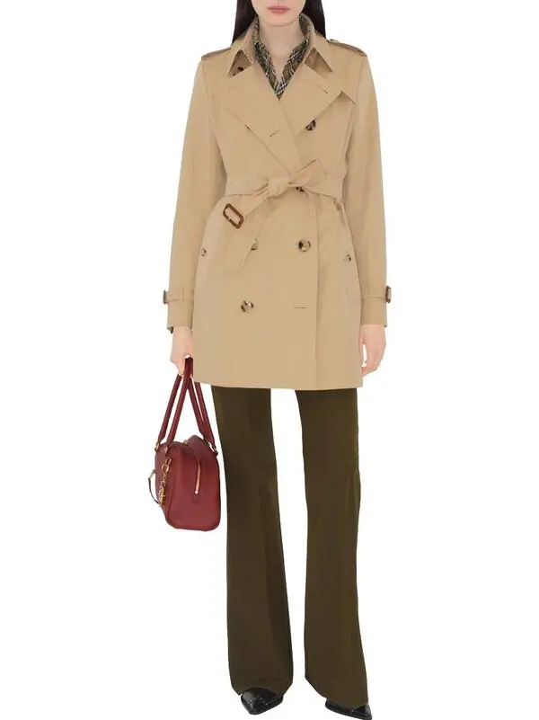 Burberry Short Chelsea Heritage Trench Coat - Honey Beige