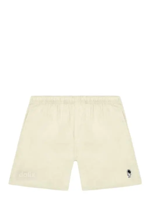 DALIX Astronaut Print Relaxed Beach Shorts - Yellow