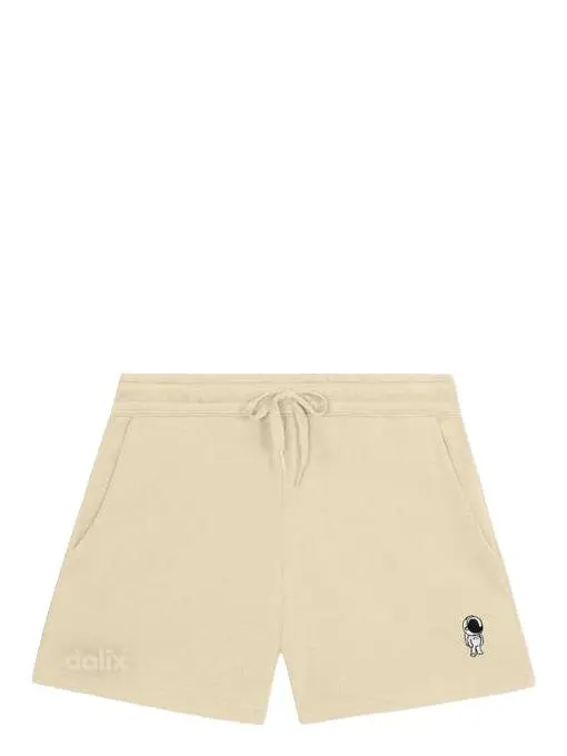 DALIX Astronaut Midweight Fleece Shorts - Bone