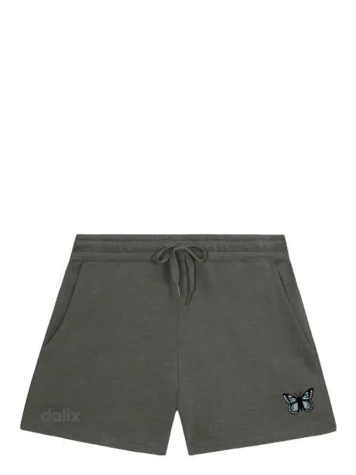 DALIX Butterfly Midweight Fleece Shorts - Shadow