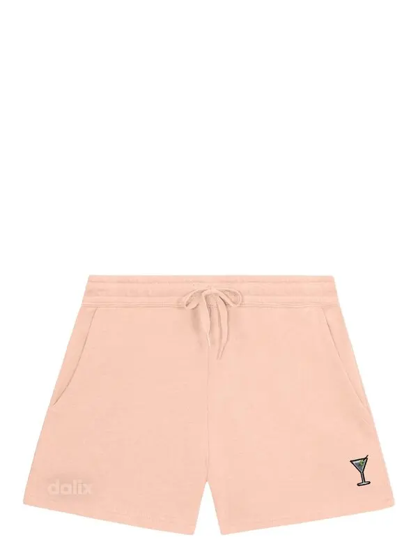 DALIX Midweight Fleece Shorts - Blush
