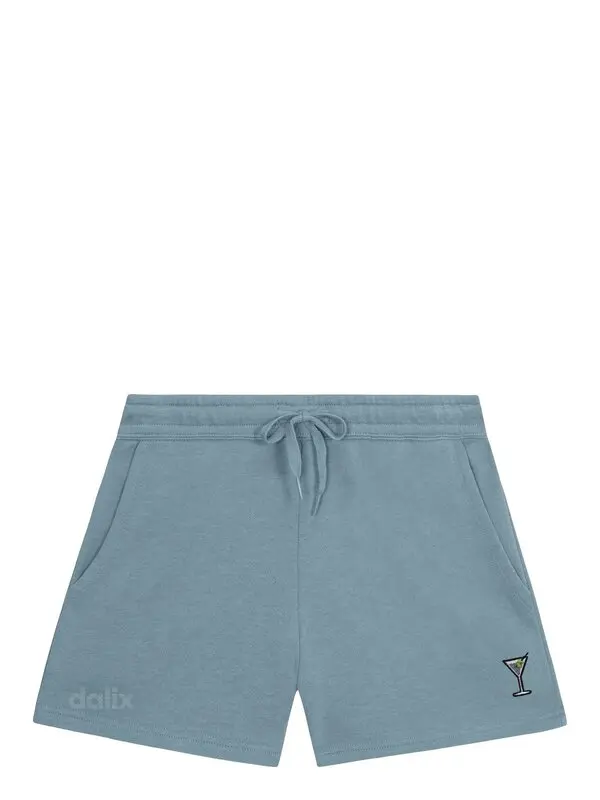 DALIX Midweight Fleece Shorts - Misty Blue