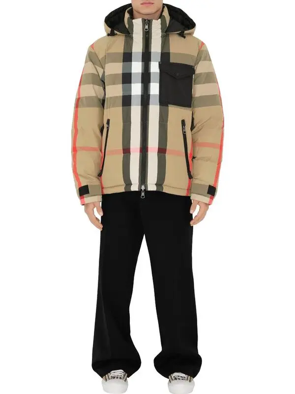Burberry Reversible Check Puffer Jacket - Archive Beige