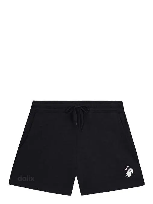 DALIX Washed Fleece Midweight Shorts - Black