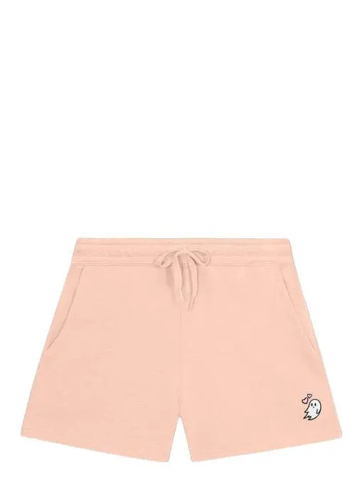 DALIX Washed Fleece Midweight Shorts - Blush