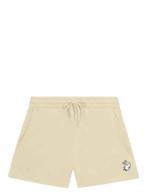 DALIX Washed Fleece Midweight Shorts - Bone