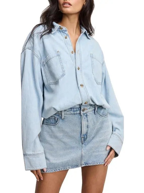 Good American Denim Shirtdress - Indigo795
