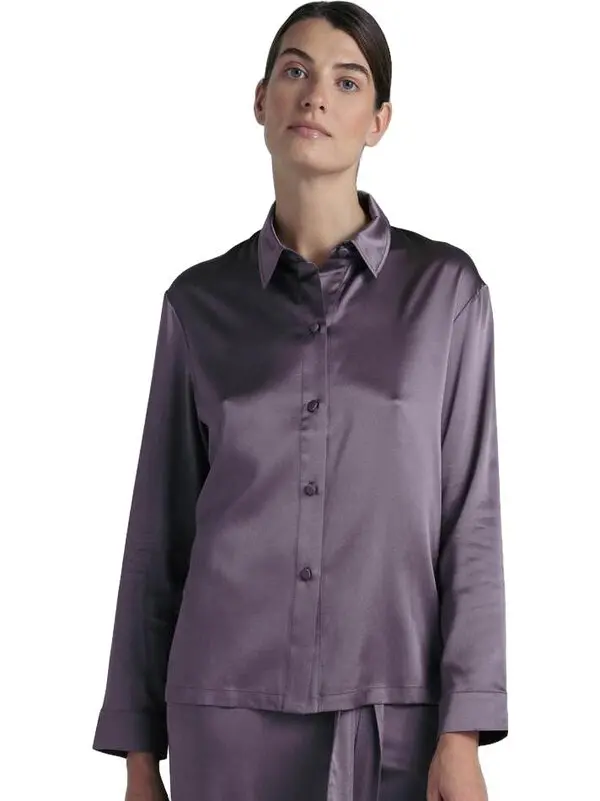 ALAS Silk Long Sleeve Shirt - Noble Purple