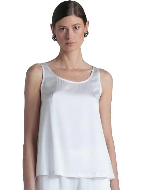 ALAS Silk Tank Top - Milk White