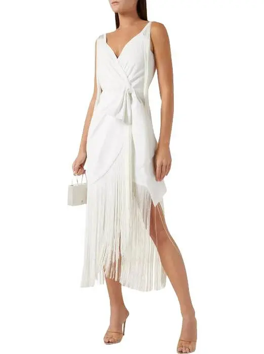 NO PISE LA GRAMA Parchita Crepe Dress - White