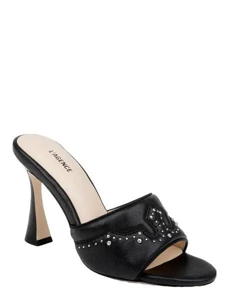 L'Agence Lille Sandal - Black Leather