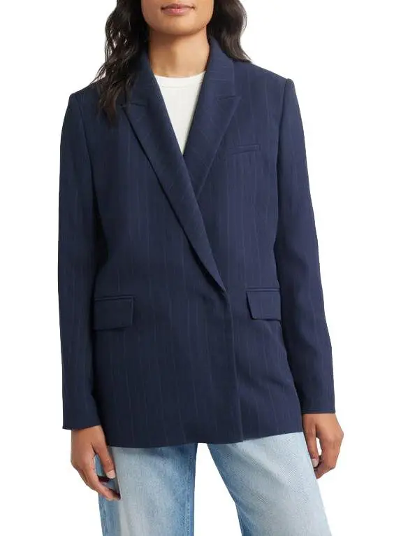 BOSS Janka Pinstripe Blazer - Sky Captain Pinstripe