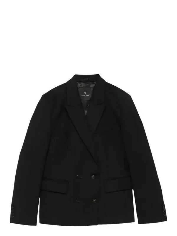ANINE BING Double-breasted Blazer - Black