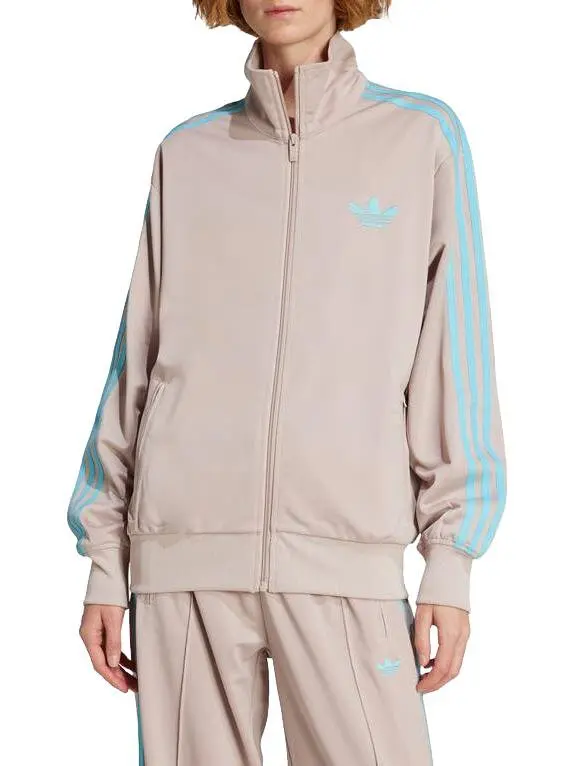 Adidas Firebird Recycled Polyester Track Jacket - Wonder Taupe/blue