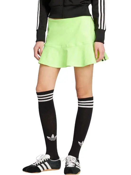 Adidas Adicolor Interlock 3-stripe Miniskirt - Signal Green