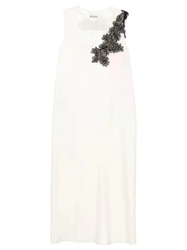 RÓHE Silk Maxi Dress - White