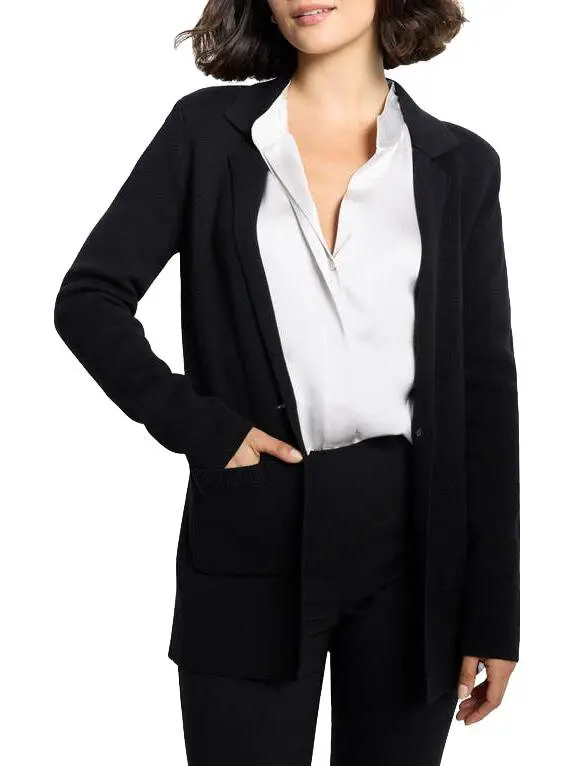 NIC+ZOE Knit Blazer - Black Onyx