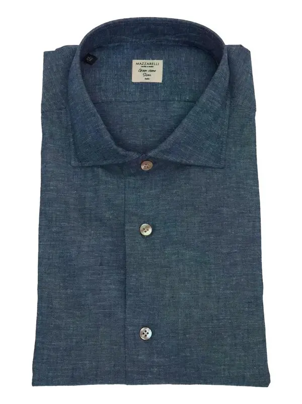 MAZZARELLI Cotton Shirt - Blue