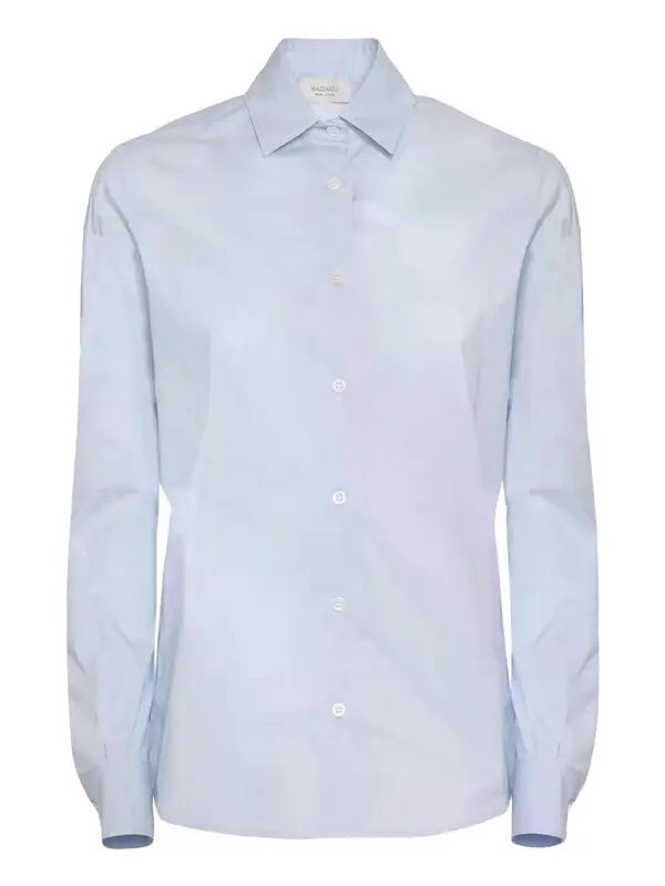MAZZARELLI Cotton Long-sleeve Shirt - Blue