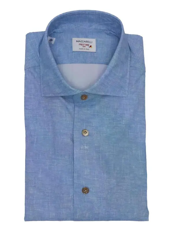 MAZZARELLI Cotton Shirt - Blue