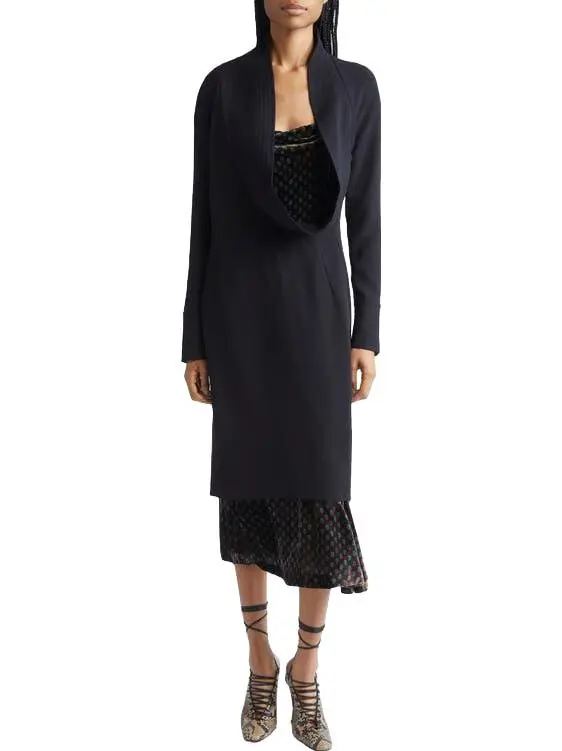 Dries Van Noten Delsey Long-sleeve Midi Dress - Black