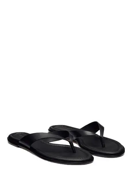 REFORMATION Jessie Flip Flop - Black Leather