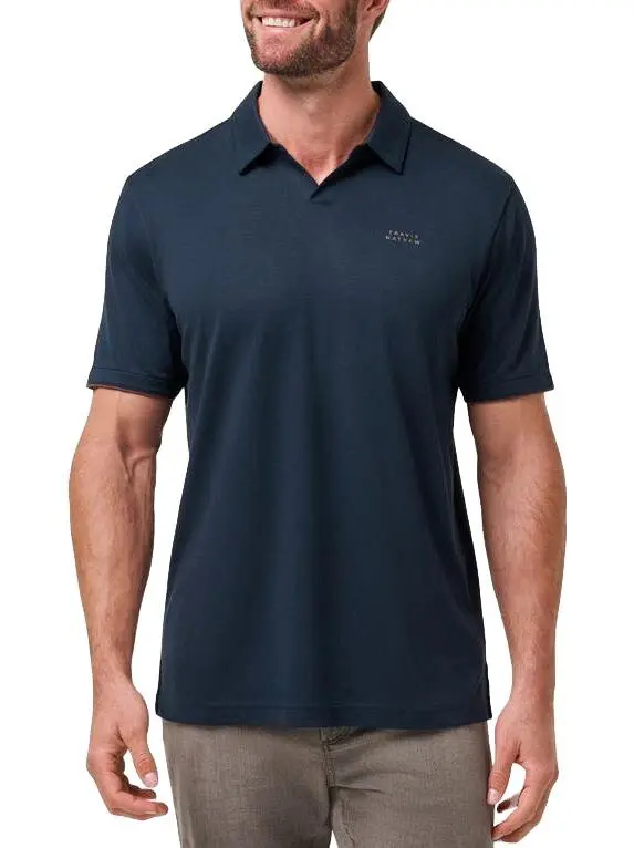 Travis Mathew Late At Night Stretch Knit Polo - Total Eclipse
