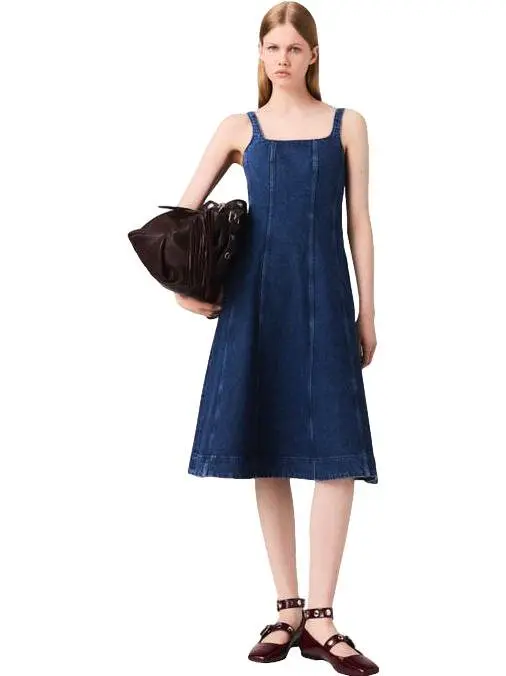 Maje Midi Denim Dress - Denim Blue