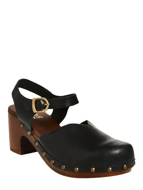 SANITA Solaima Ankle Strap Clog - Black