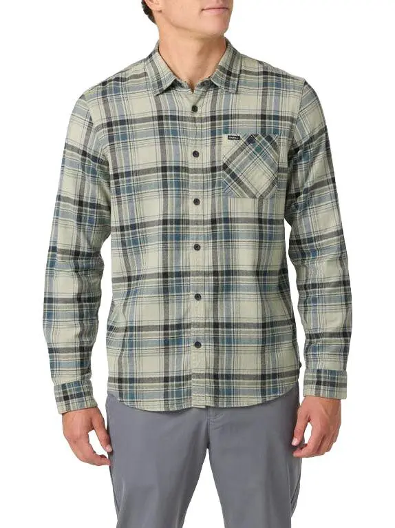 O'Neill Redmond Plaid Flannel Button-up Shirt - Sage