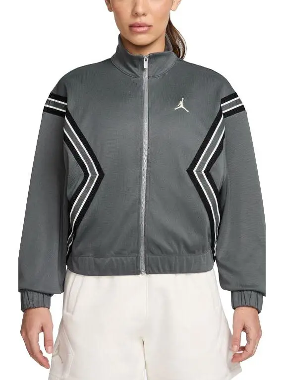 JORDAN Brooklyn Track Jacket - Iron Grey/black/sail/sail