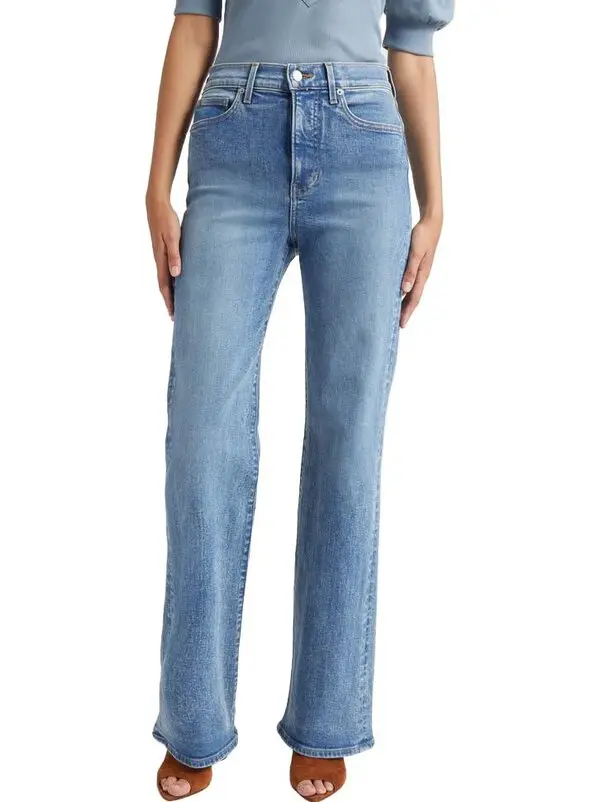 Veronica Beard Crosbie High-rise Wide-leg Jeans - Ripple Haze