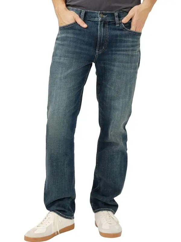 SILVER JEANS CO. Eddie Athletic Fit Tapered Jeans - Sierra