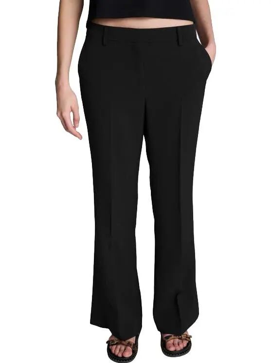 KENNETH COLE Luxe Twill Flare Trousers - Black