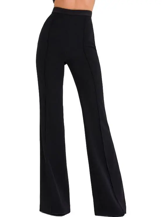 NADINE MERABI Flare Leg Pants - Black