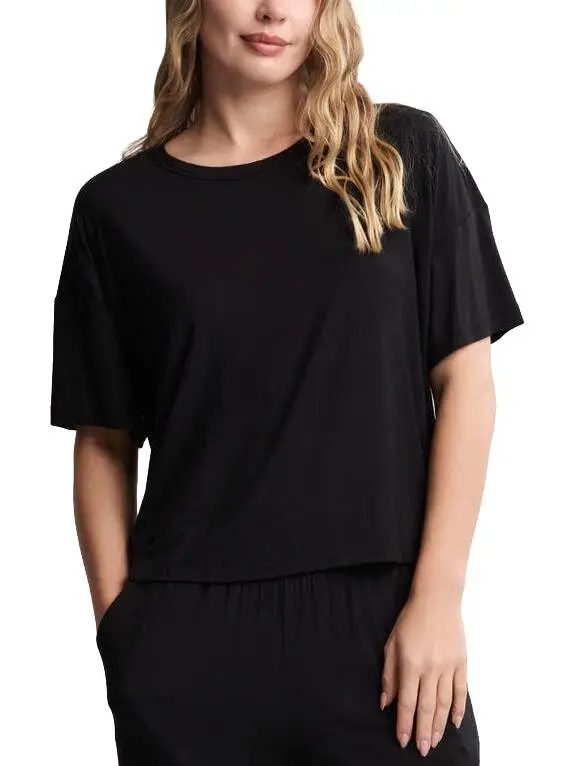 Barefoot Dreams Boxy Jersey T-shirt - Black
