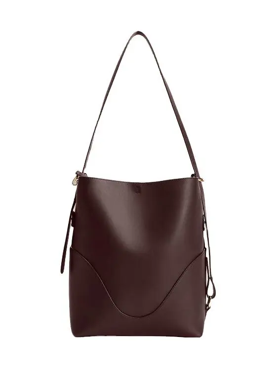 OLEADA Marina Soft Bucket Bag - Chocolate