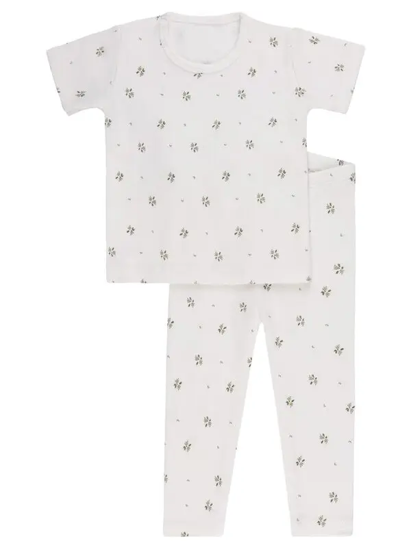 ELY'S & CO. Floral Print Lounge Set - Ivory/sage