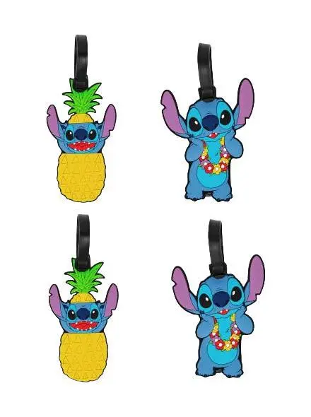 Disney Luggage Travel Tags Set Of 4 - Blue, Black