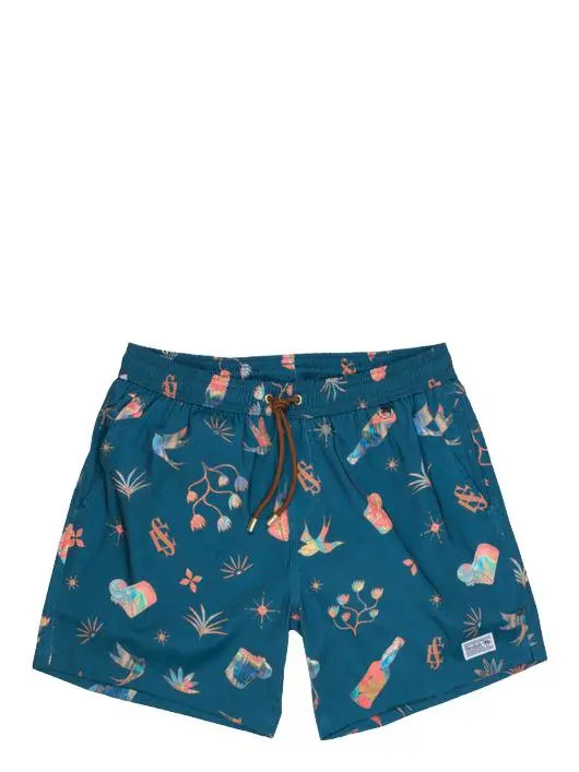 BAJA LLAMA Neptune Stretch Swim Shorts - Navy