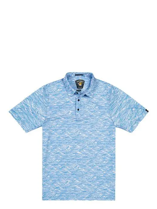 BAJA LLAMA Roll Tidesswingers Performance Polo - Blue