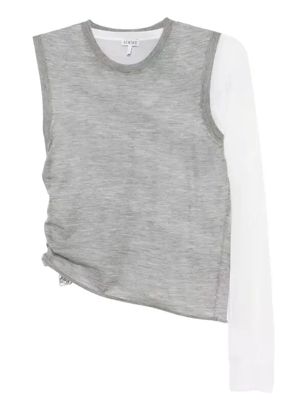 Loewe Draped Cashmere Top - Grey