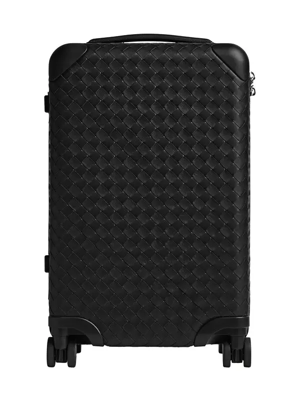 Bottega Veneta Intrecciato Cabin Suitcase - Black