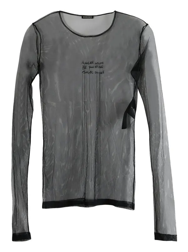 ANN DEMEULEMEESTER Fiene Angel Divine Long-sleeve T-shirt - Black