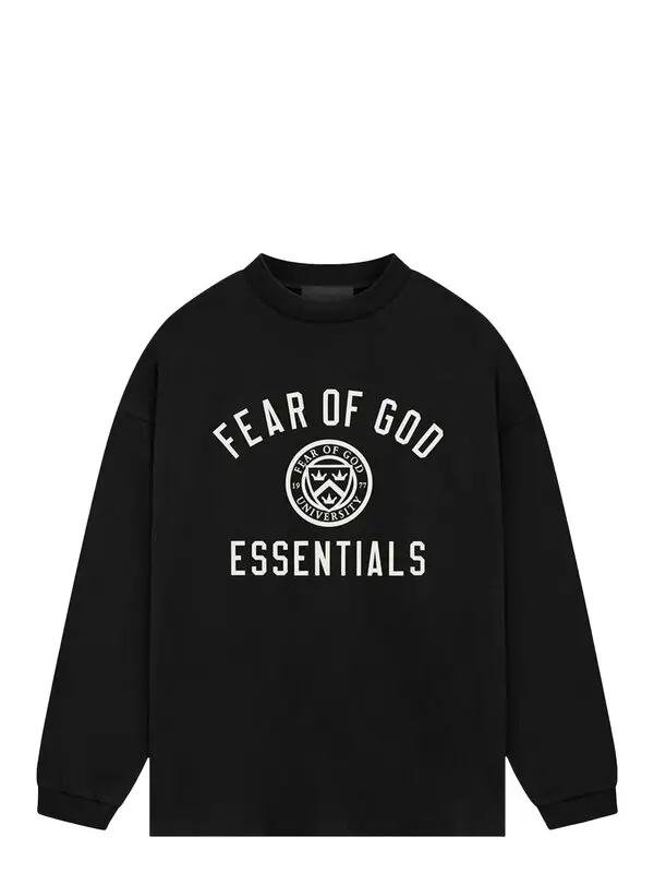 Fear Of God Essentials Jersey Long-sleeve Tee - Black